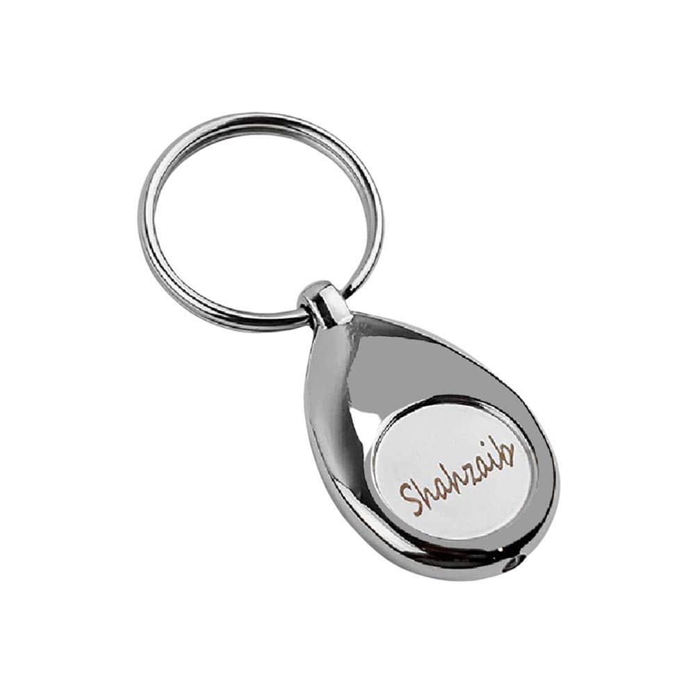 Oval Torch Keychain Name Engraved – My Art