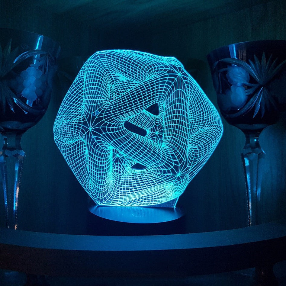 Icosahedron 3D Night Light Acrylic Optical Illusion Lamp – My Art